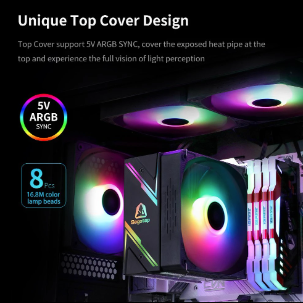 SEGOTEP CPU AIR COOLER (ระบบระบายความร้อนด้วยอากาศ) LUMOS G4 (BLACK ...