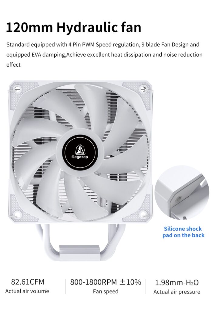 SEGOTEP CPU AIR COOLER FROZEN TOWER T6 (WHITE) - Gadtech