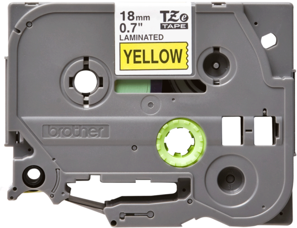 BROTHER P-Touch Label TZe-Tape TZe-641 - Black on Yellow, 18mm x 8m ...
